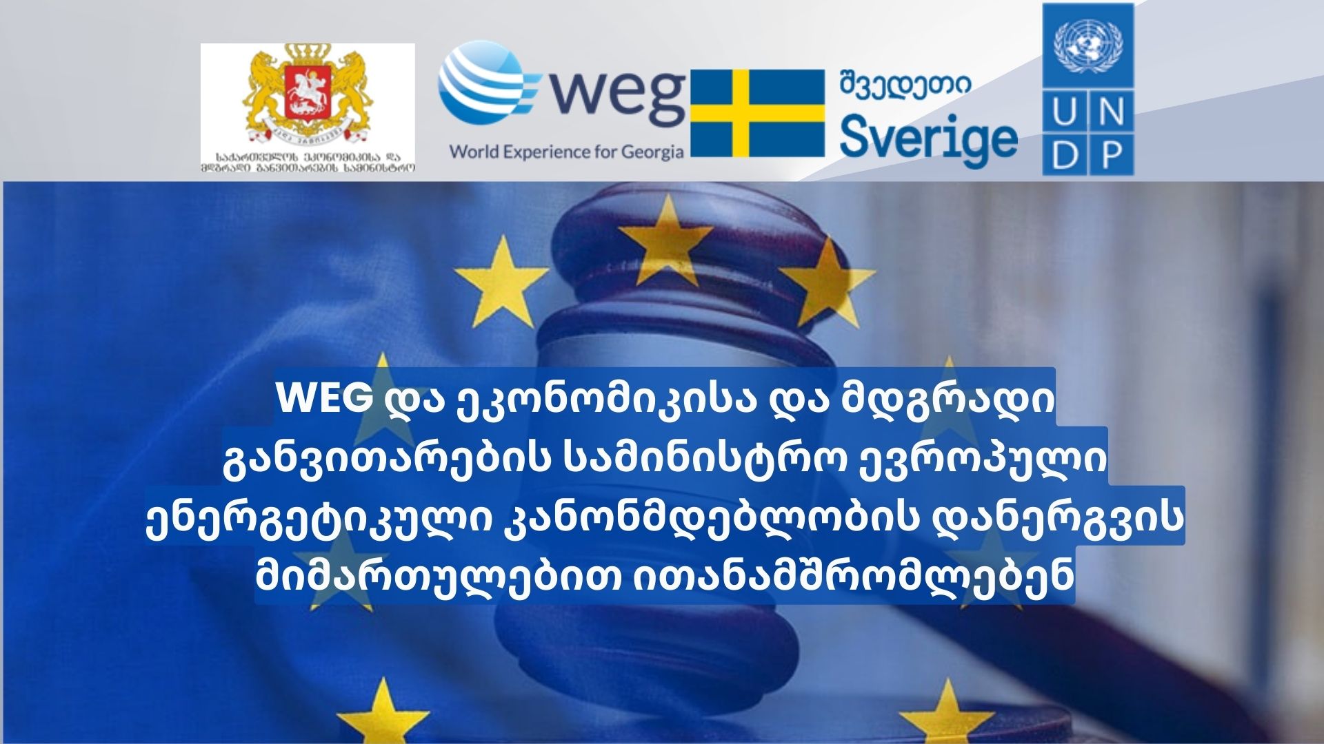 WEG და ეკონომიკისა და მდგრადი განვითარების სამინისტრო ევროპული ...